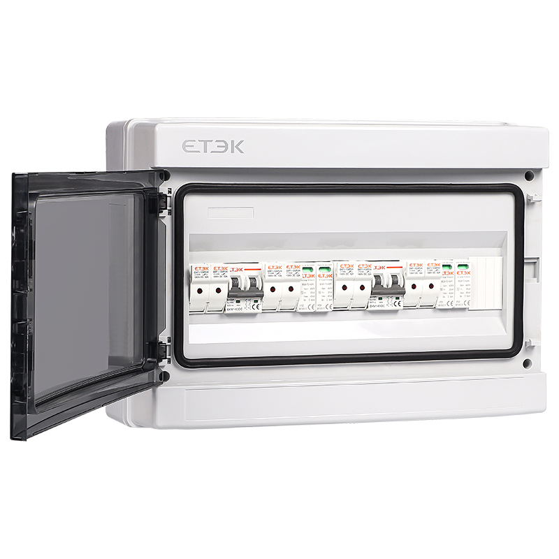 Caja combinadora EKDB-PV4/2-M 500V/1000V 4 IN 2 OUT PV con disyuntor de ...